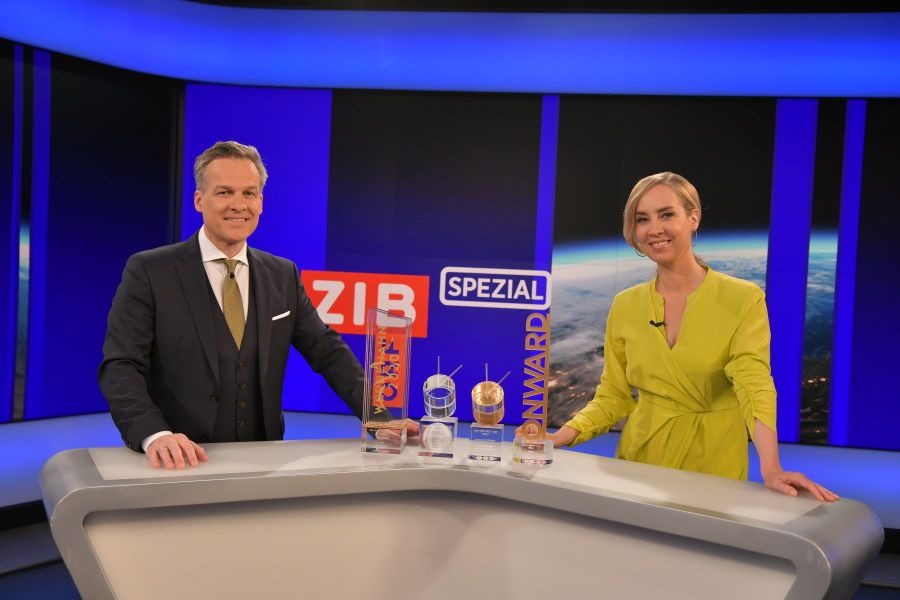 Online-"ZiB Spezial" für Gewinner der ORF-Awards Top Spot, Werbehahn ...