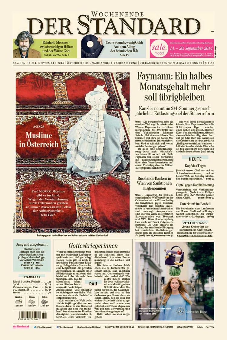 Die neue "Agenda" des STANDARD am Wochenende - Medien - derStandard.at ...