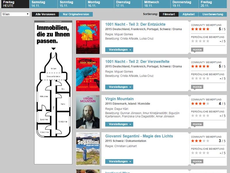 derStandard.at launcht neues Kinoprogramm - STANDARD-Gruppe ...