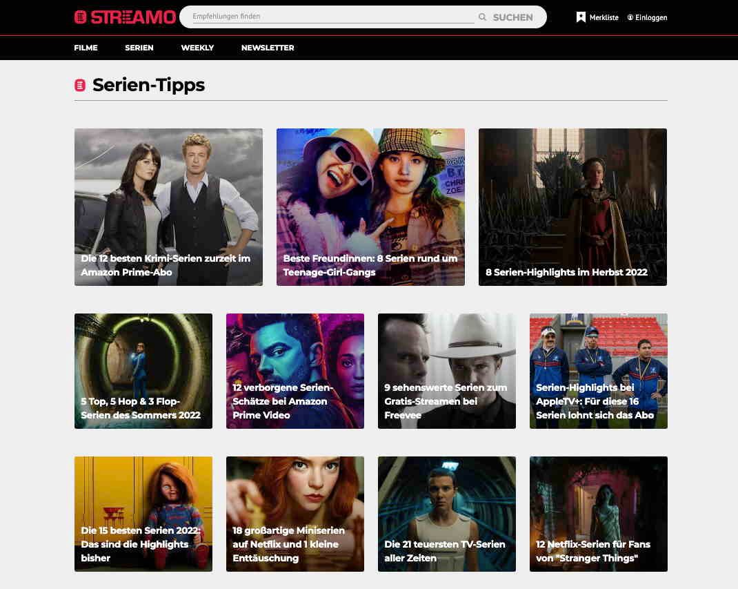 Durchblick im Streaming-Dschungel: Empfehlungsplattform Streamo geht an den Start - Streaming ...