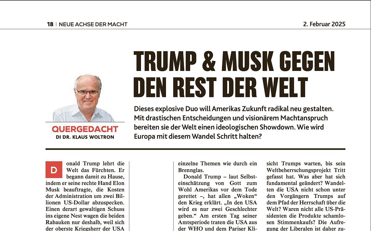 Wutkolumnist Klaus Woltron fühlt sich in "Krone bunt" nicht mehr daheim ...