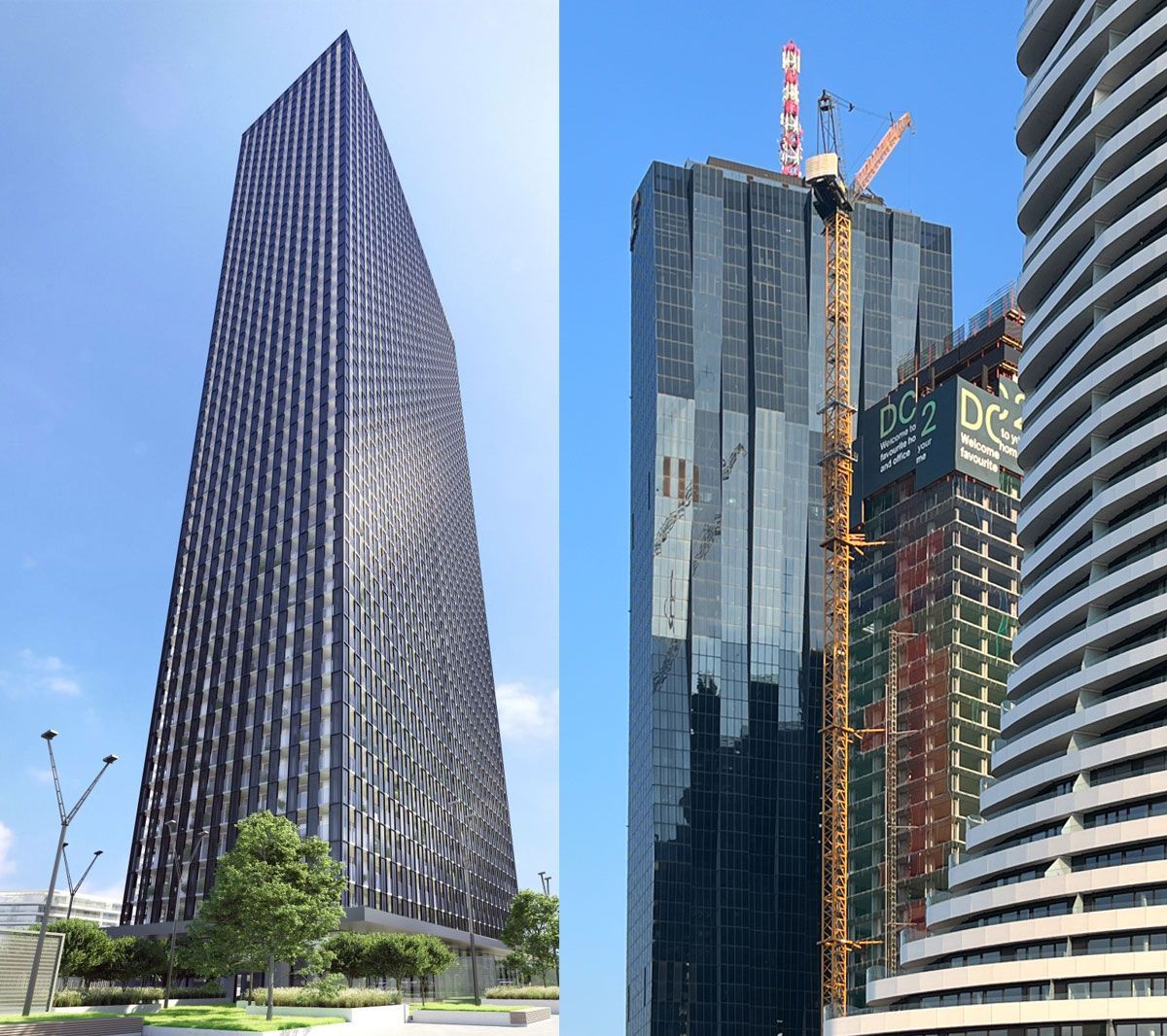 Der DC Tower 2 wächst, ein Roboter hilft beim Bau mit - Bauen & Wohnen ...