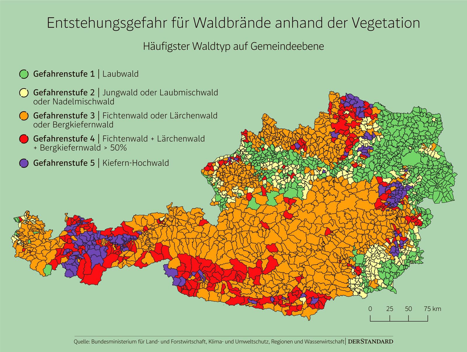 Gefahr für Waldbrände steigt in Österreich wieder an - International ...