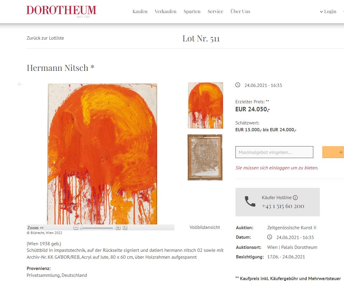 Kunstkrimi rund um Hermann Nitsch - Kunst - derStandard.at › Kultur