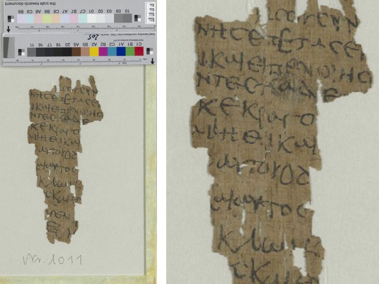 Ägyptischer Papyrus mit ältestem Bericht über die Kindheit von Jesus ...