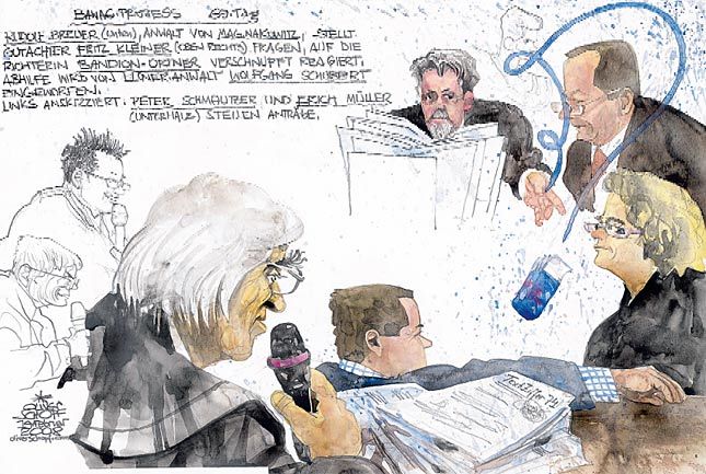 Das Megaverfahren in Gerichtszeichnungen - Banken - derStandard.at ...