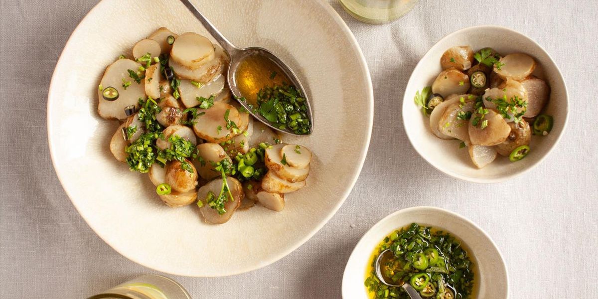 Geschmorter Topinambur: Beilage aus den leicht süßlichen Wurzeln ...