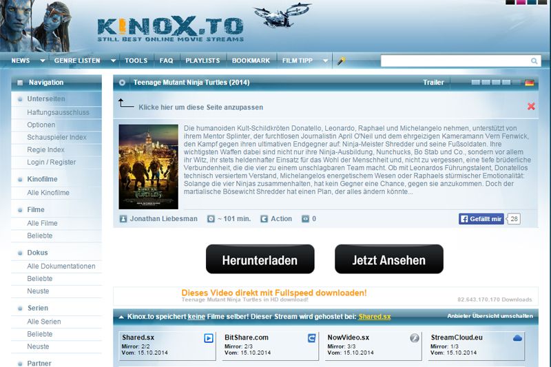 kinox.to: "Es ist schon mal ein Auto in Flammen aufgegangen ...