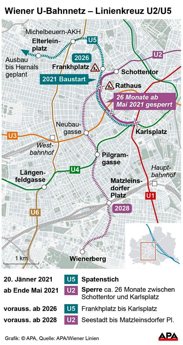 Wiens U2 erhält für zweieinhalb Jahre eine neue Endstation - Wien ...