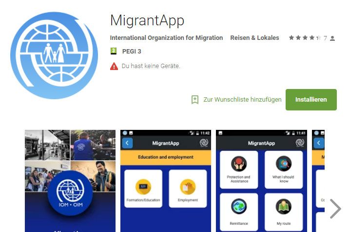 IOM: Smartphone-App soll Flüchtlingen auf ihrem Weg helfen ...
