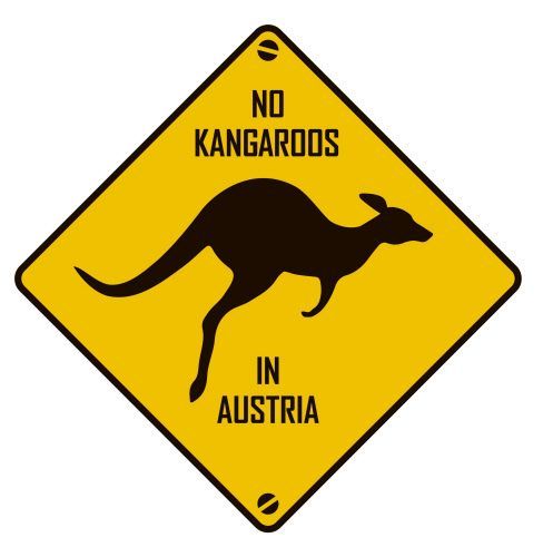 A counter for passengers who have confused Austria with Australia ...