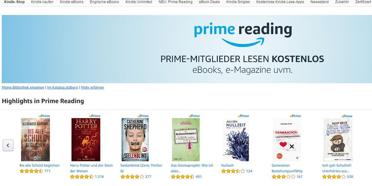 Kostenlose E-Books für Prime-Kunden: Amazon startet "Prime Reading ...