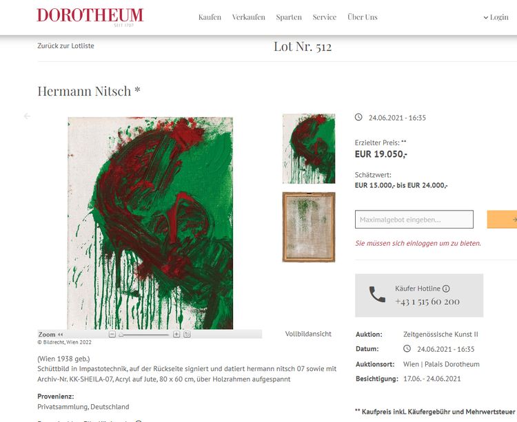 Kunstkrimi rund um Hermann Nitsch - Kunst - derStandard.at › Kultur