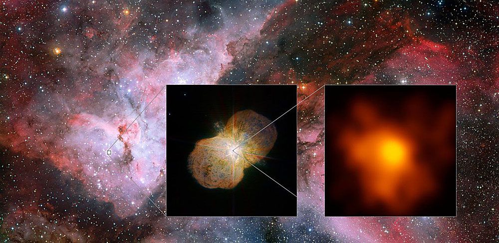 Eta Carinae: Wo zwei Sternwinde aufeinander prallen - Weltraum ...