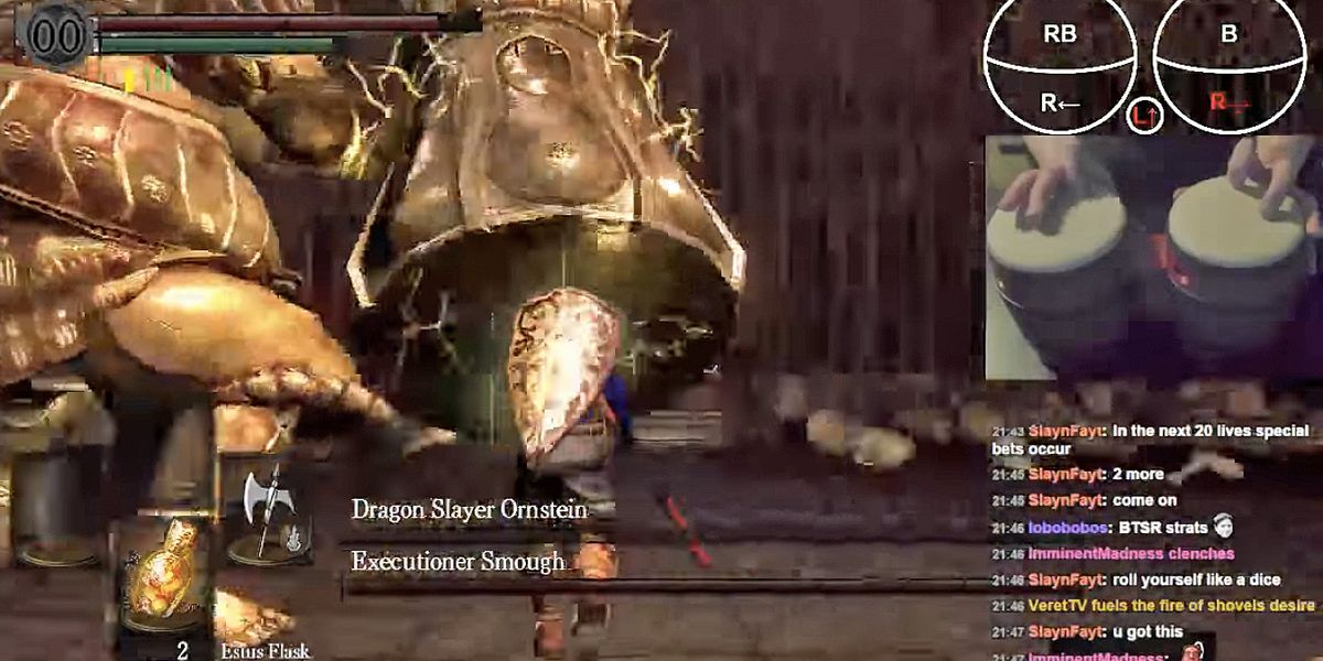 Spieler meistert "Dark Souls" mit Gitarren-, Schlagzeug- und Bongo ...