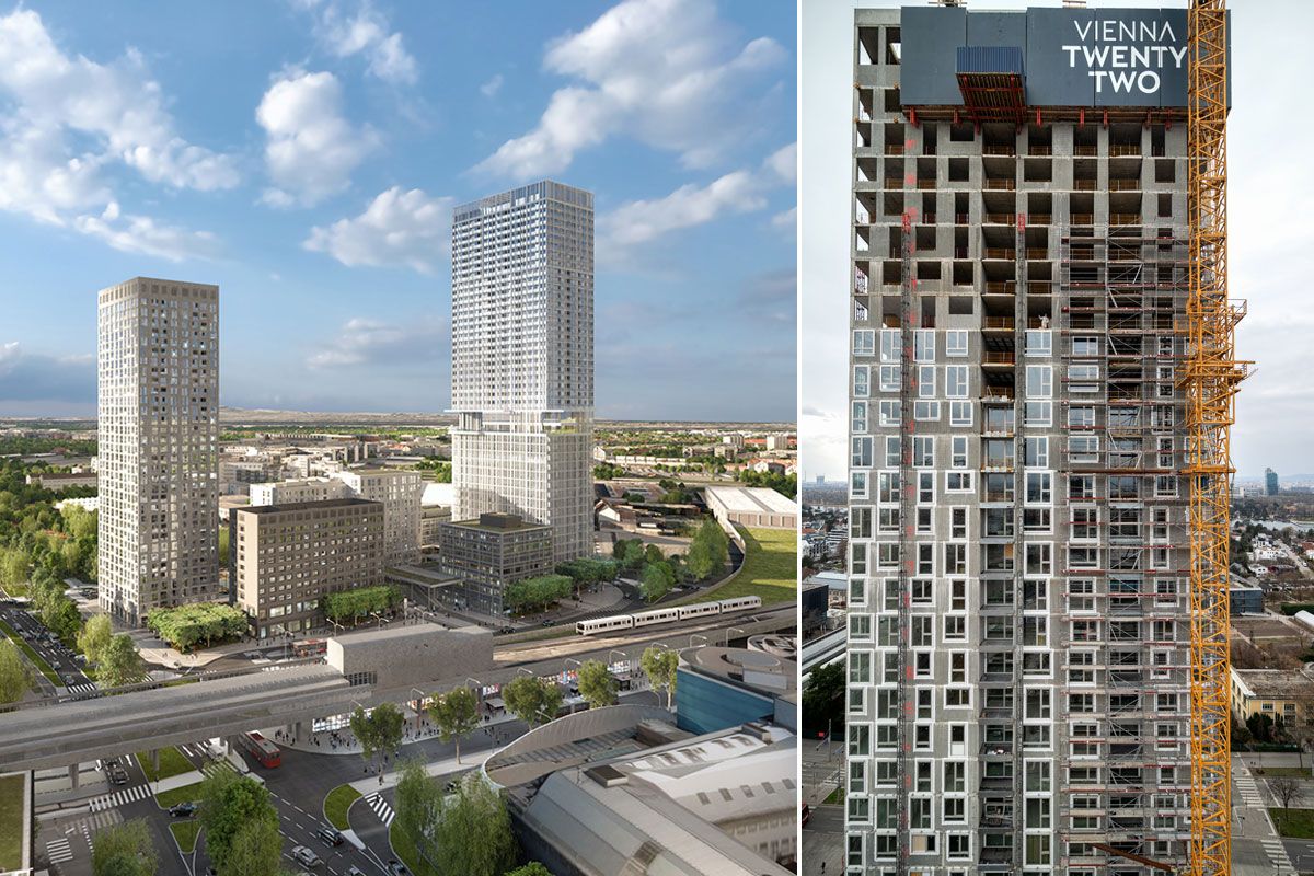 Erste Turm-Dachgleiche bei Großprojekt Vienna TwentyTwo - Bauen ...