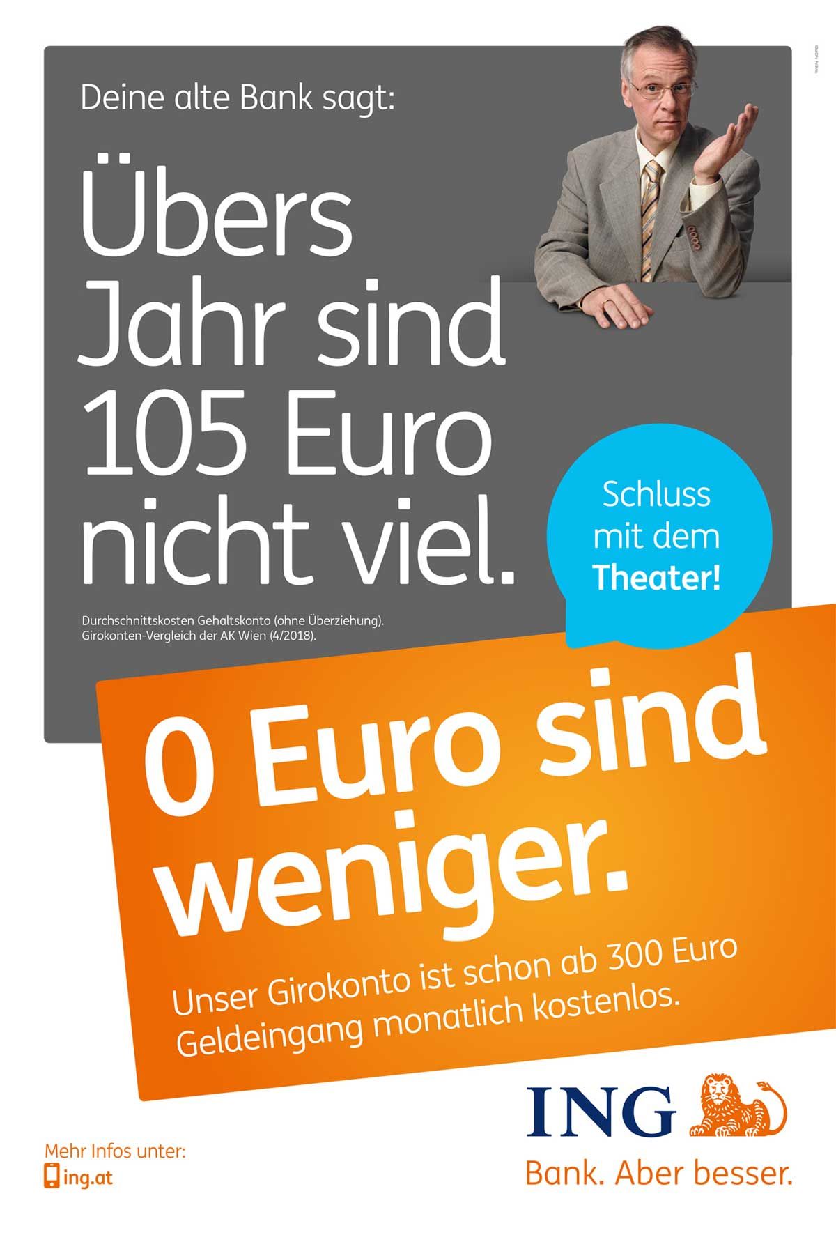 Aus der ING-DiBa wird ING: Neue Kampagne von Wien Nord - Werbung ...