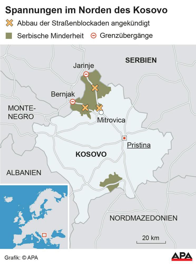 Kosovo öffnet Grenzübergang zu Serbien - Kosovo - derStandard.at › International
