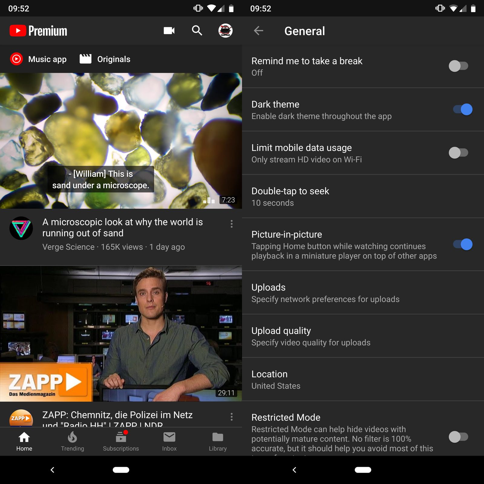Youtube: Android-Version jetzt auch mit dunklem Theme - Innovationen ...