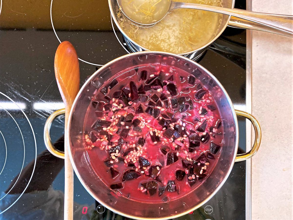 Rezept: Kaszotto – Rote-Rüben-Rollgerste mit Feta - Vegetarische ...