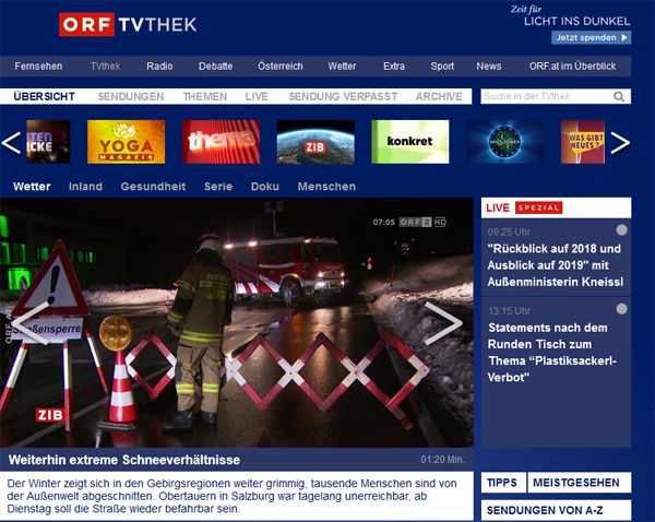 ORF-TVthek 2018 mit bestem Wert seit Gründung 2009 - ORF - derStandard ...