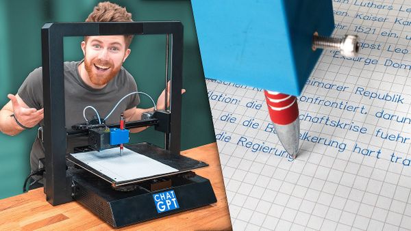 Chat GPT löst die Hausaufgaben – ein 3D-Drucker schreibt sie dann per ...