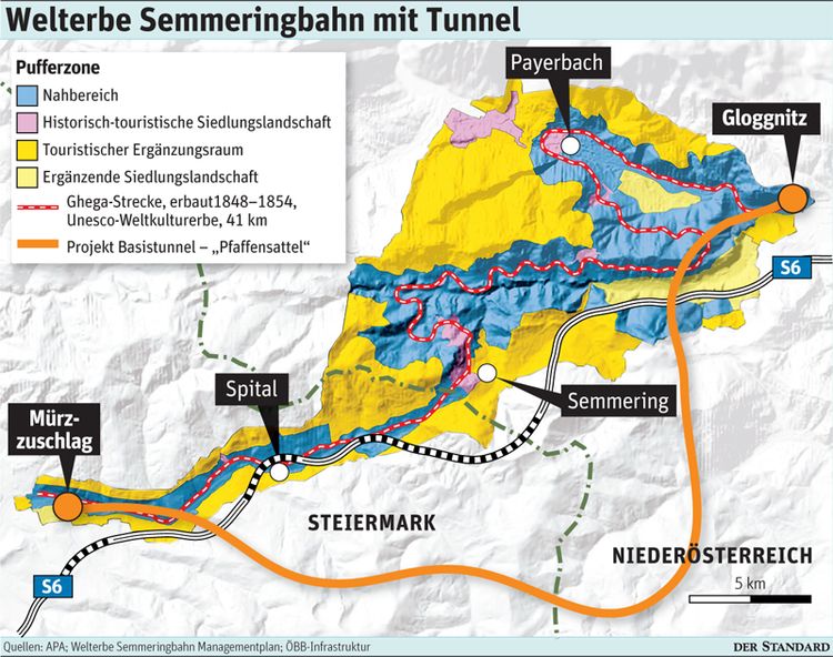 Semmeringbasistunnel höhlt Weltkulturerbe aus - Verkehr & Kosten ...