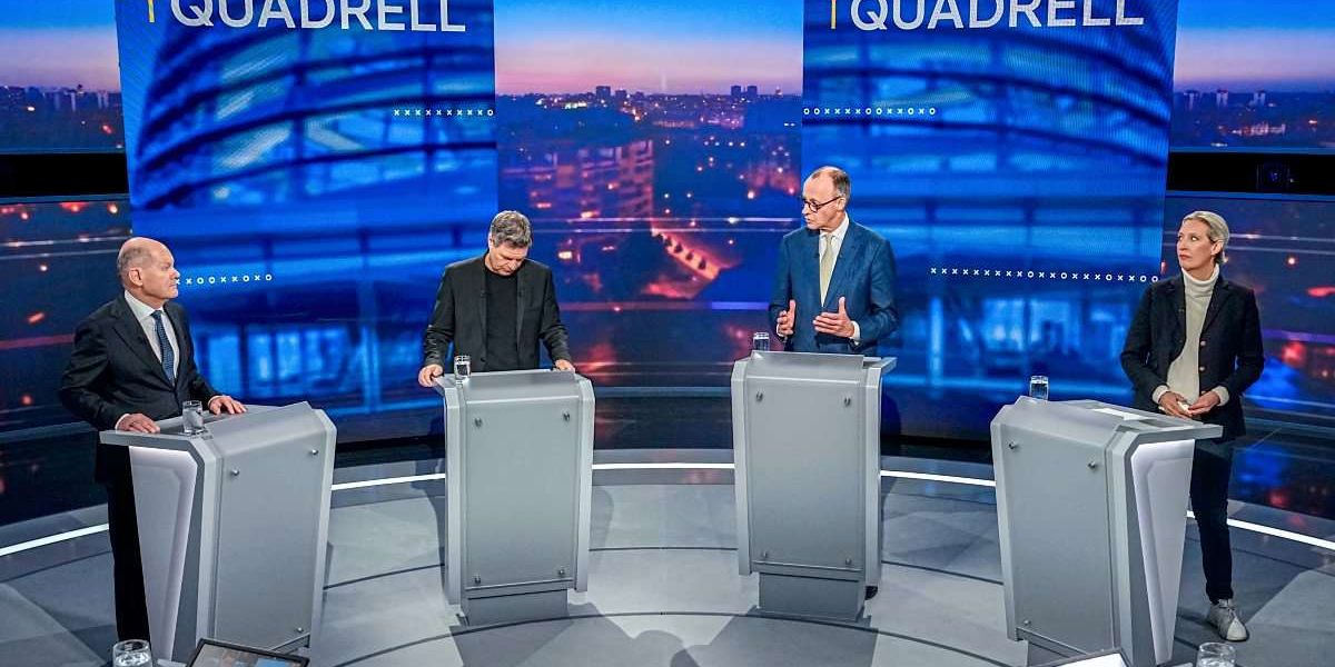 Merz distanziert sich im RTL-"Quadrell" mehrmals von der AfD ...